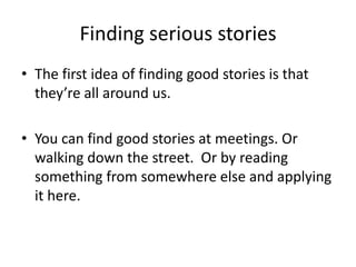 Developing the local story | PPTX