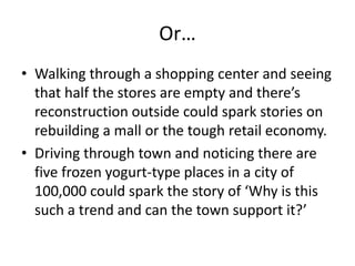 Developing the local story | PPTX