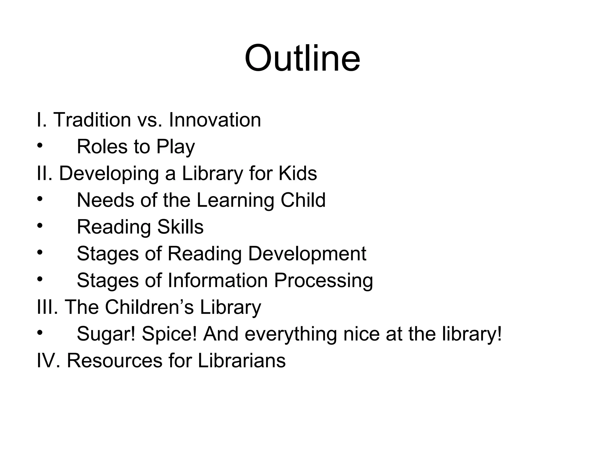 Developing a Children's Library | PPT