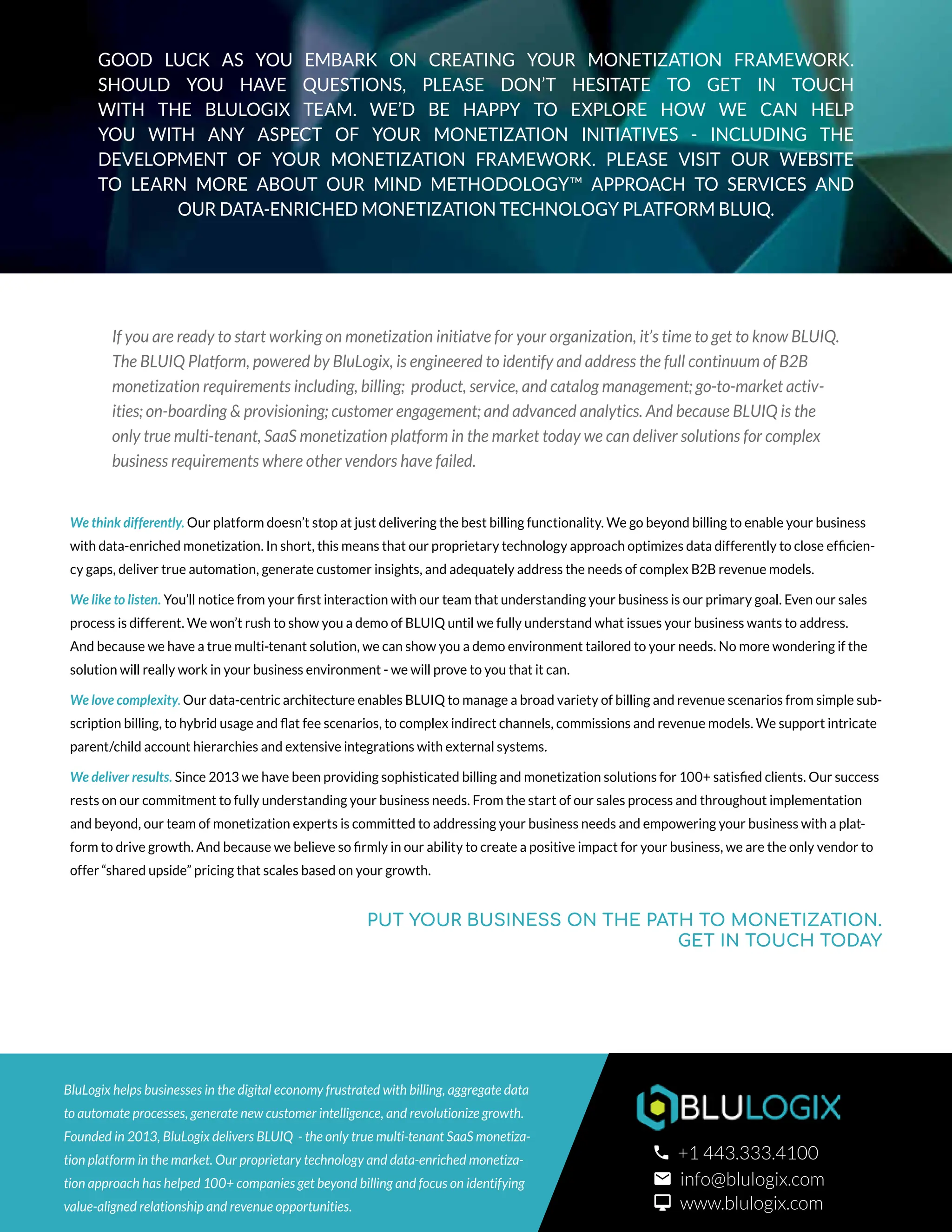 Creating a Monetization Framework For Your Business | PDF