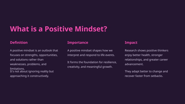 Developing-a-Positive-Mindset-for-Success | PPT
