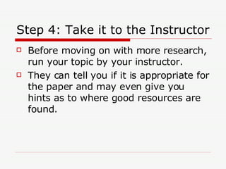 Developing A Topic | PPT