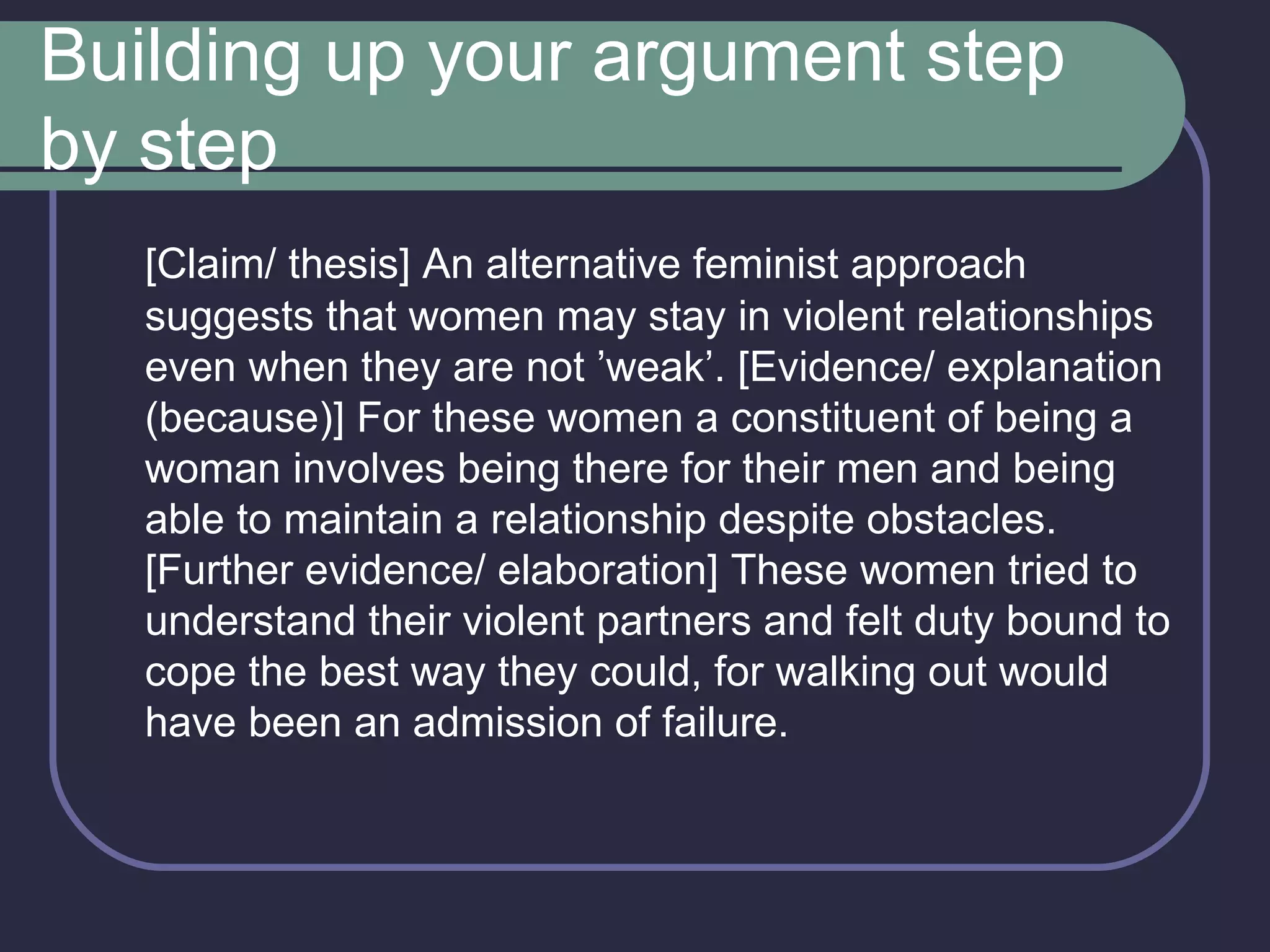 Developing an Argument | PPT