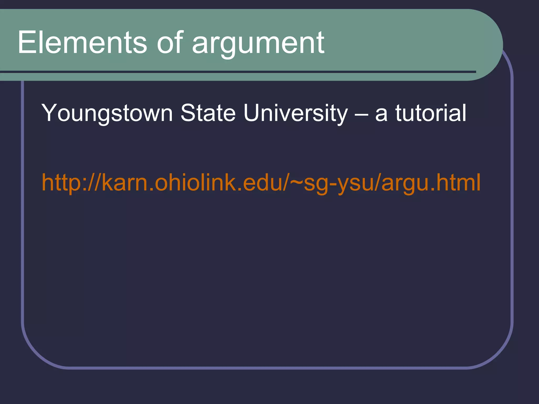 Developing an Argument | PPT