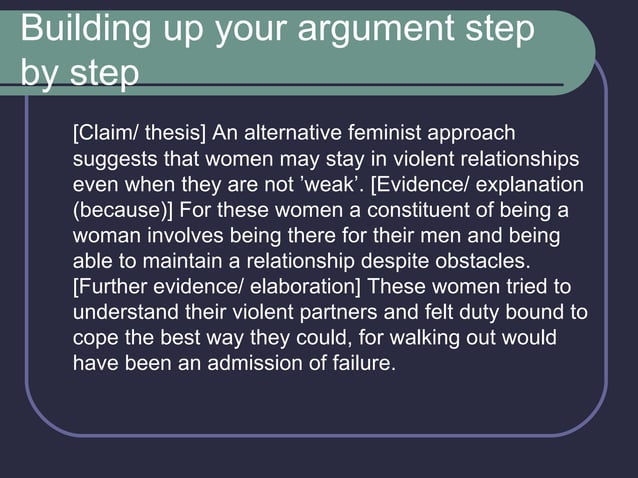 Developing an Argument | PPT
