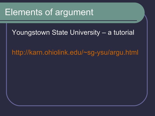 Developing an Argument | PPT