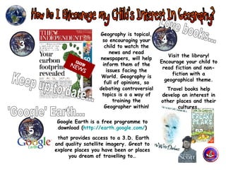 Developing an interest in Geography | PPT | Geography | Science
