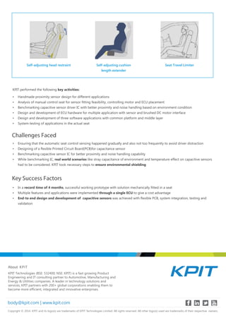 Success Story: Developing an Automatic Seat Control System for a ...