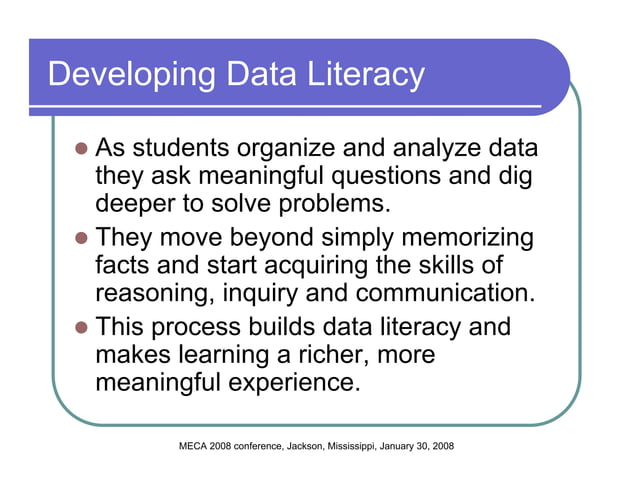 Developing Data Literacy with InspireData | PPT