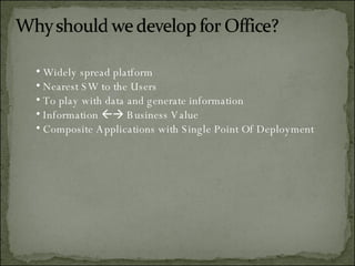 Developing for Office 2007 using VSTO 2005 | PPT