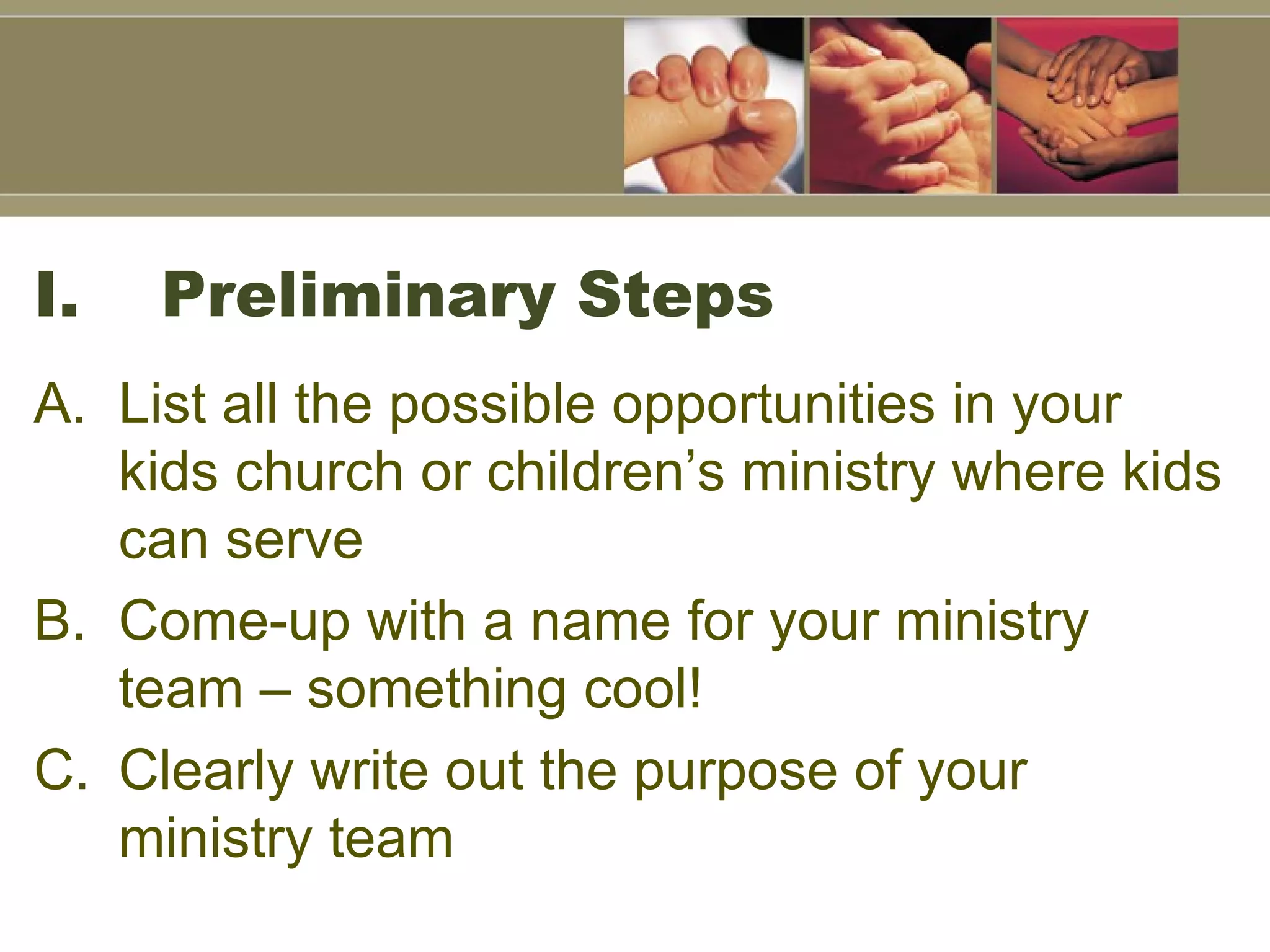 Developing Kids Ministry Teams | PPT