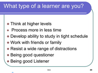 Developing smart-study-skills | PPT