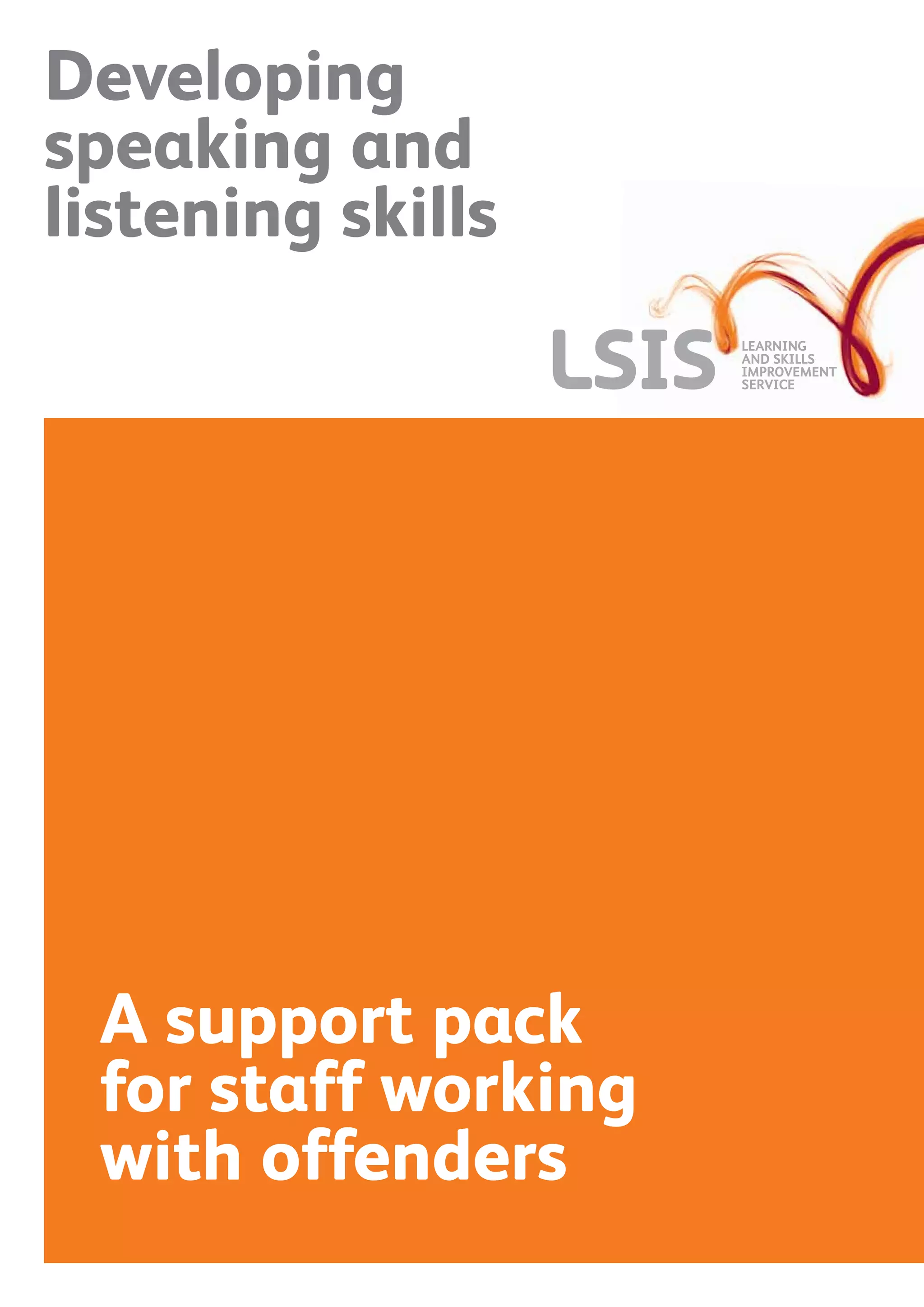 Developing speaking-listening-skills | PDF