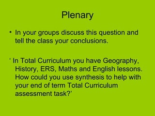Developing Synthesis | PPT