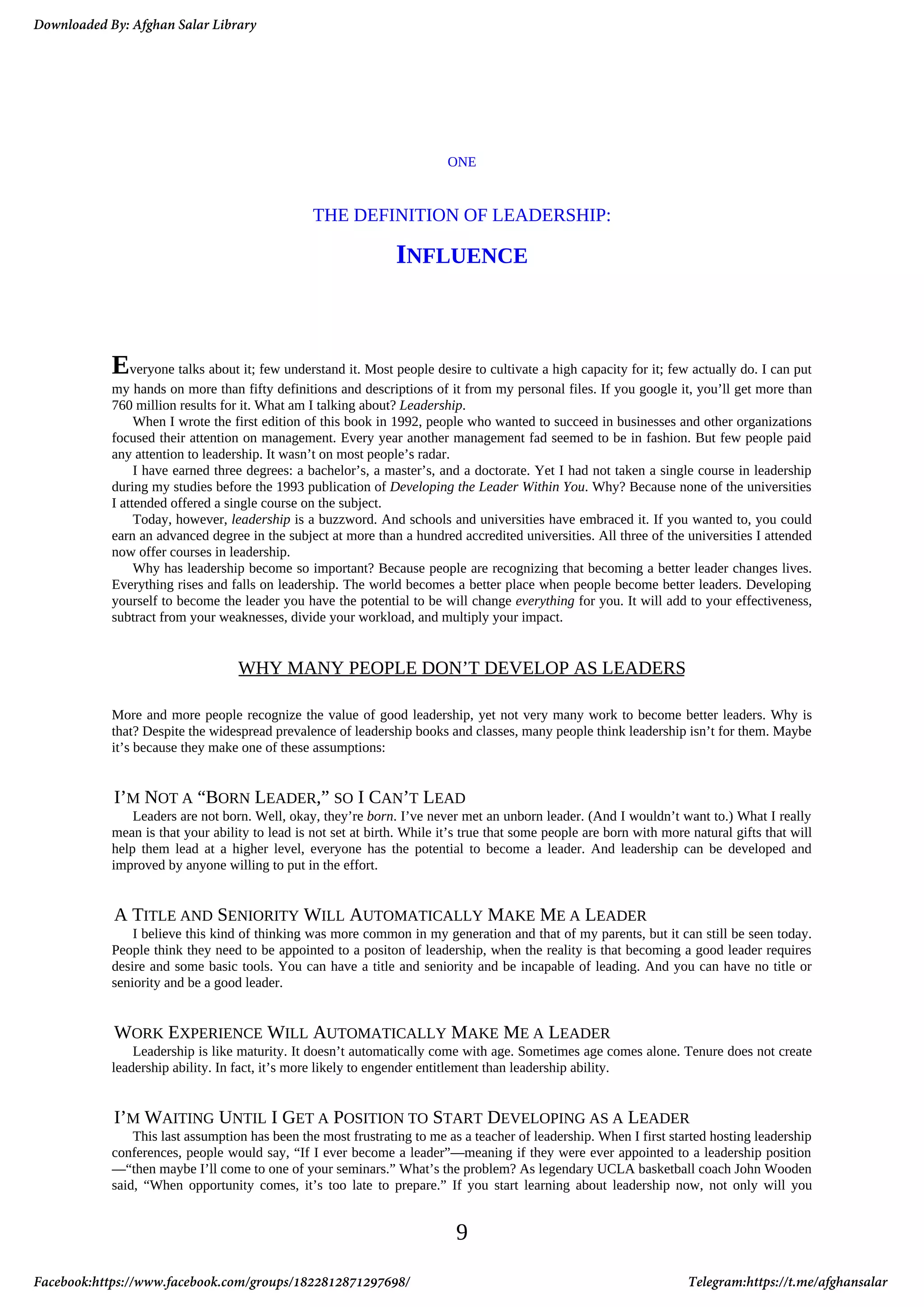 Developing the-leader-within-you-2.0 | PDF