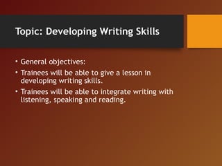 Writing Skills | PPT