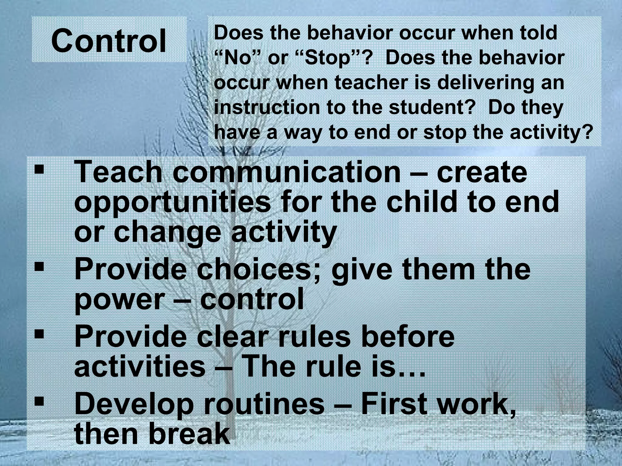 Developing A Behavior Plan | PPT