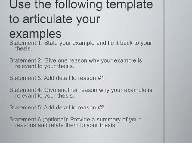 Developing a body paragraph | PPTX