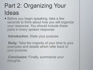Developing a body paragraph | PPTX