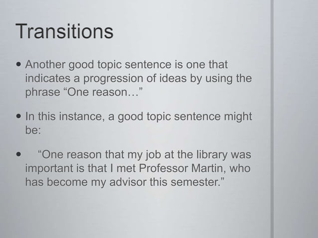 Developing a body paragraph | PPTX