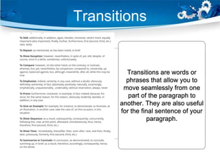 Developing a body paragraph - Level 1 | PPT