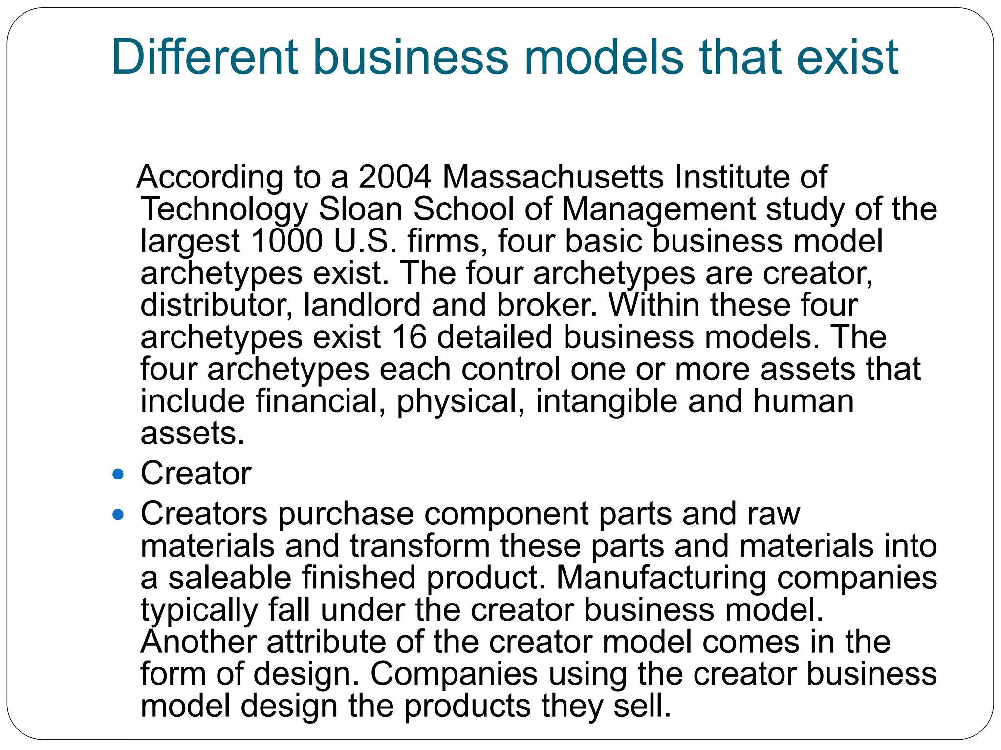 Developing a business model | PPTX
