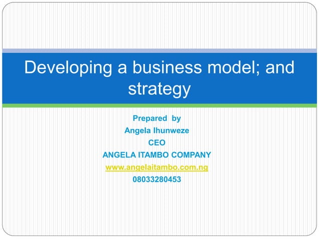 Developing a business model | PPTX
