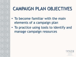 Developing a Campaign Plan | PPT