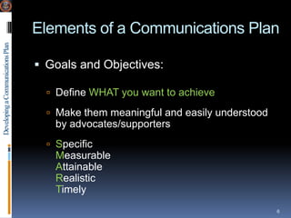 Developing a communications plan | PPTX