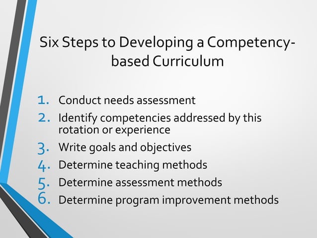 Developing a competency based curriculum | PPT