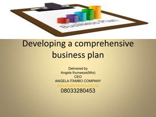 Developing a comprehensive business plan | PPTX