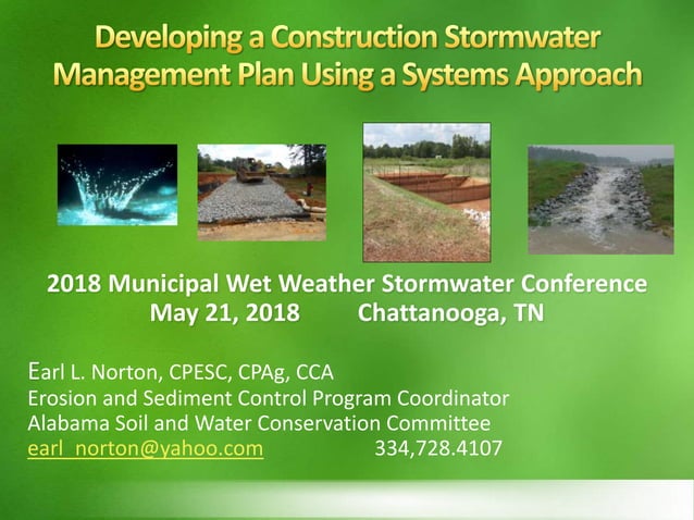 Developing a construction stormwater bmp plan using a systems approach ...