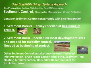 Developing a construction stormwater bmp plan using a systems approach ...
