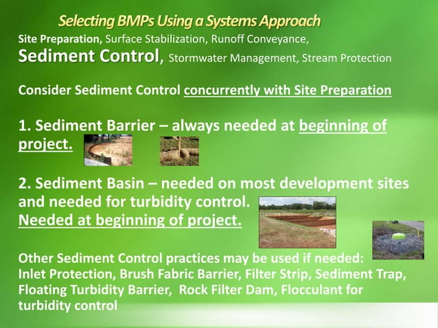 Developing a construction stormwater bmp plan using a systems approach ...
