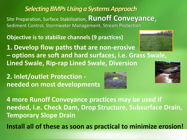 Developing a construction stormwater bmp plan using a systems approach ...