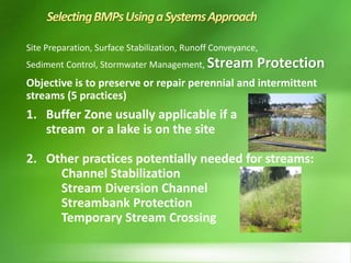 Developing a construction stormwater bmp plan using a systems approach ...