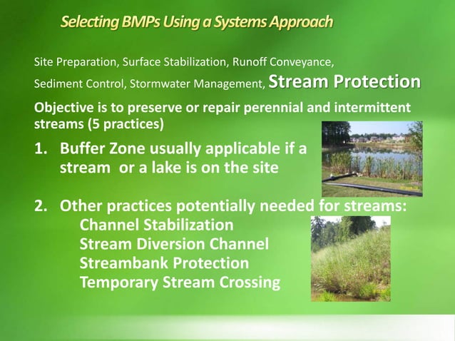 Developing a construction stormwater bmp plan using a systems approach ...