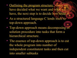 Steps for Developing a 'C' program | PPT