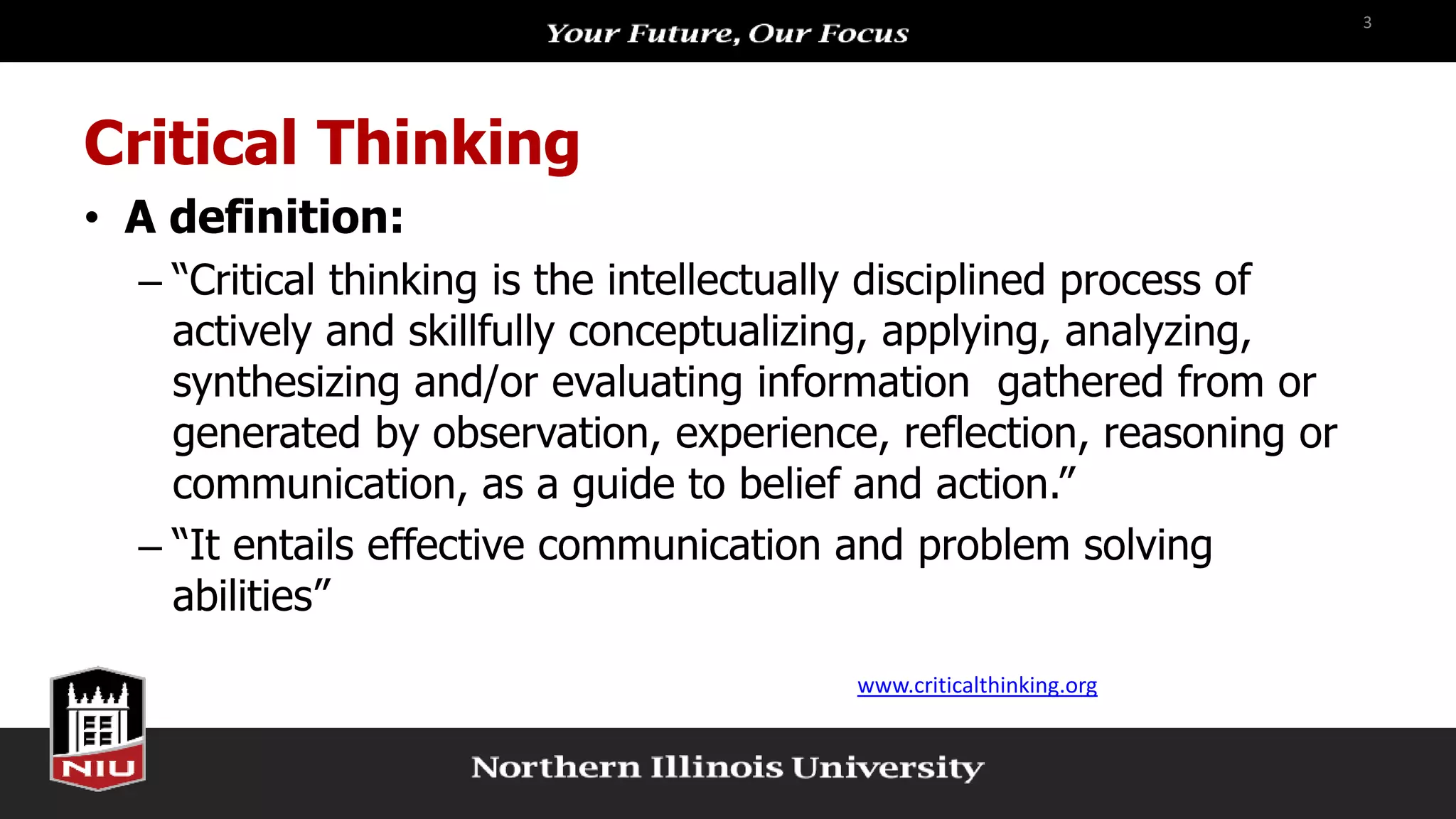 Developing a critical thinking framework | PPTX