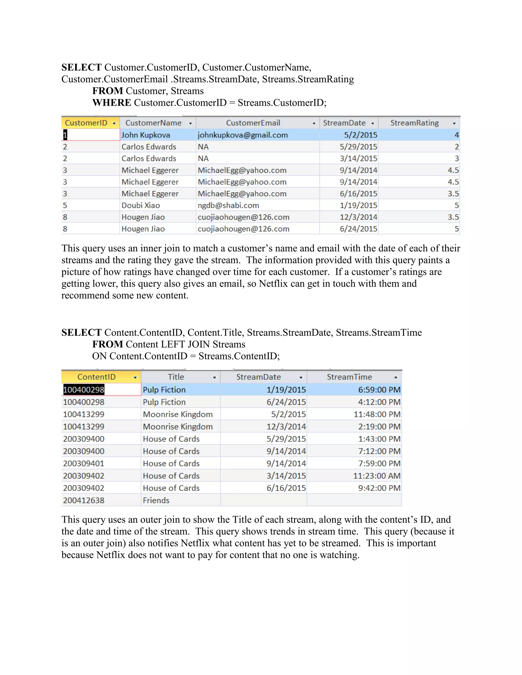 Database Project for Netflix (SQL Project) | PDF