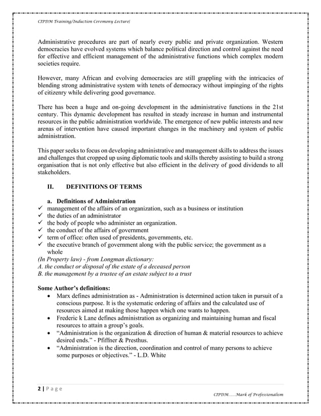 Developing Administrative & Management Skills in Mitigating their ...