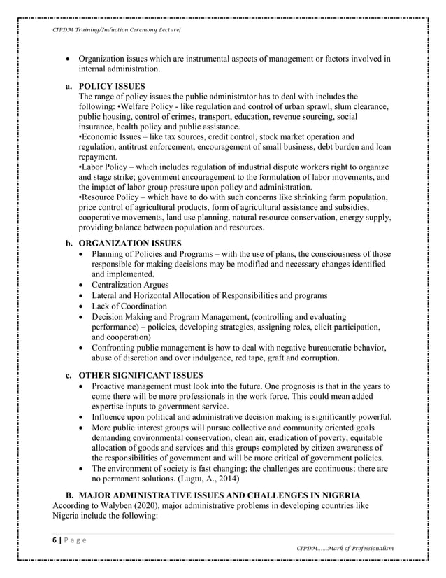 Developing Administrative & Management Skills in Mitigating their ...