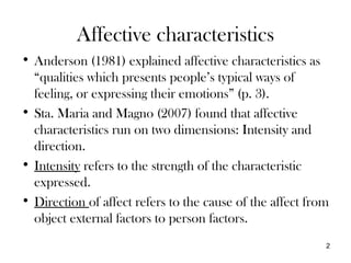Developing affective constructs | PPT