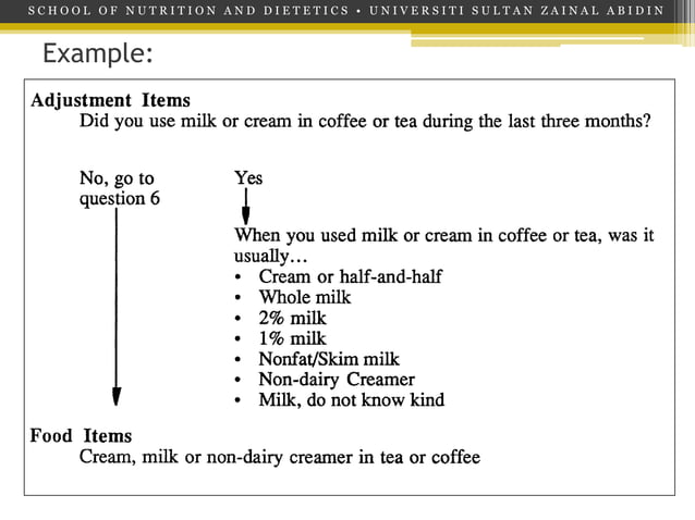 Developing a Food Frequency Questionnaire | PPTX