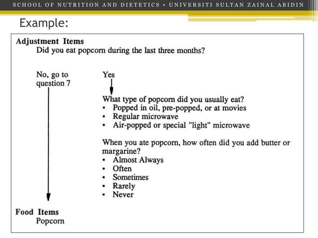 Developing a Food Frequency Questionnaire | PPTX
