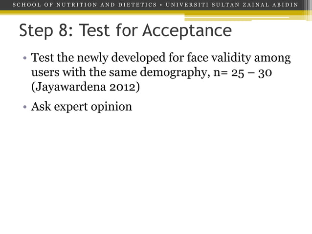 Developing a Food Frequency Questionnaire | PPTX