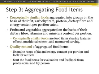 Developing a Food Frequency Questionnaire | PPTX