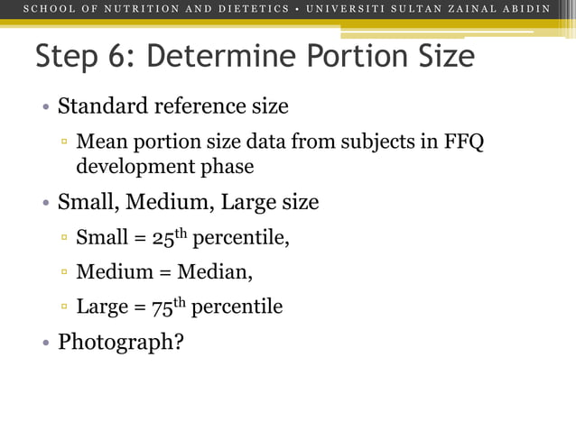 Developing a Food Frequency Questionnaire | PPTX