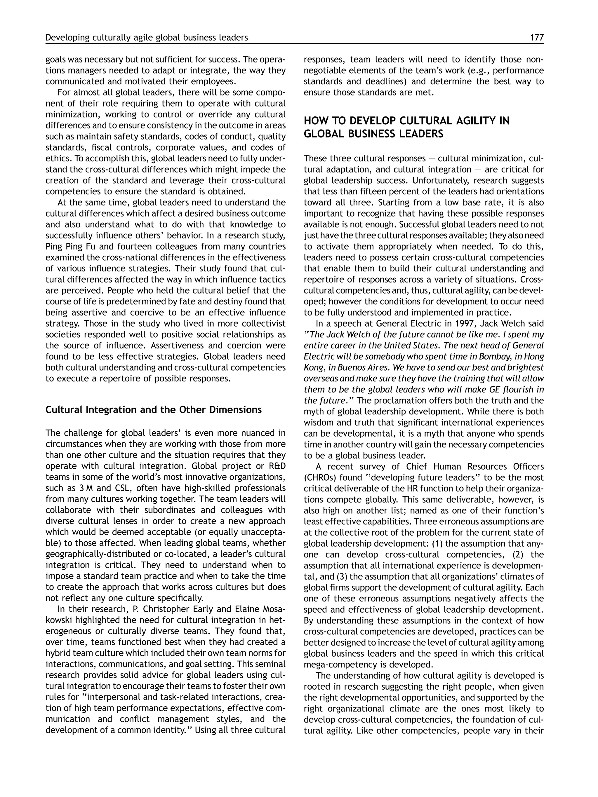 Developing agile leaders | PDF