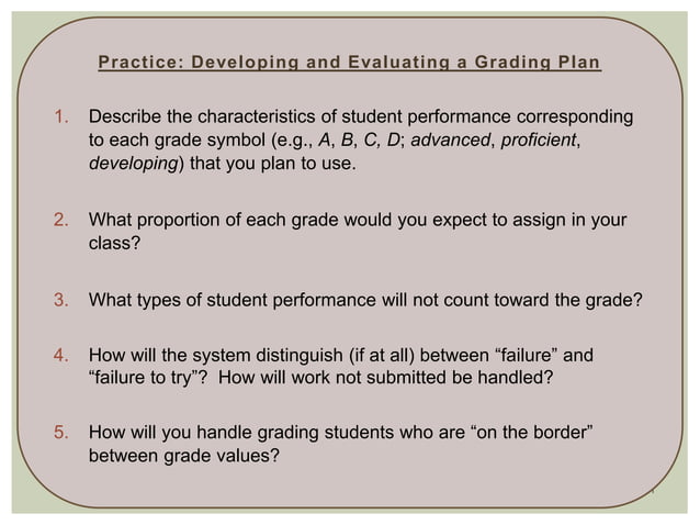 Developing a Grading Plan | PPT